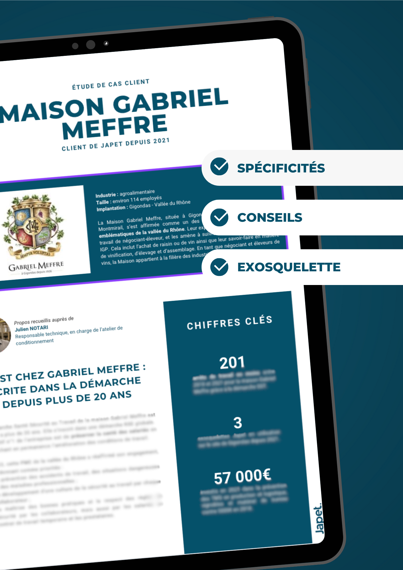 Exosquelette motorisé Japet | RETEX de Maison Gabriel Meffre